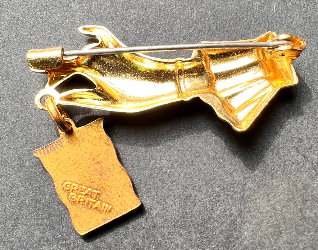1940s Delicate Hand holding an Enamel Union Jack Brooch. – The Swagmans ...